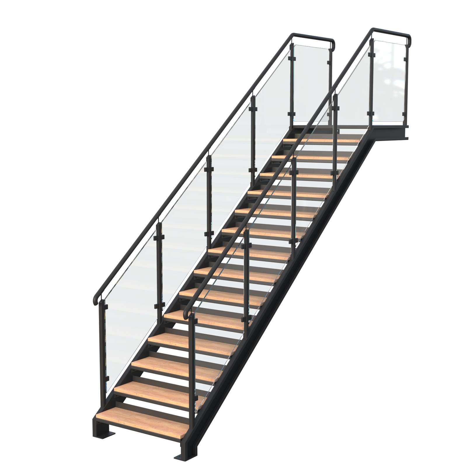 Rak ståltrappa interiör - ABC Solutions